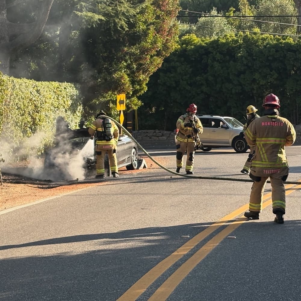Vehicle Fire Extinguished by Montecito Firefighters on Sycamore Canyon ...